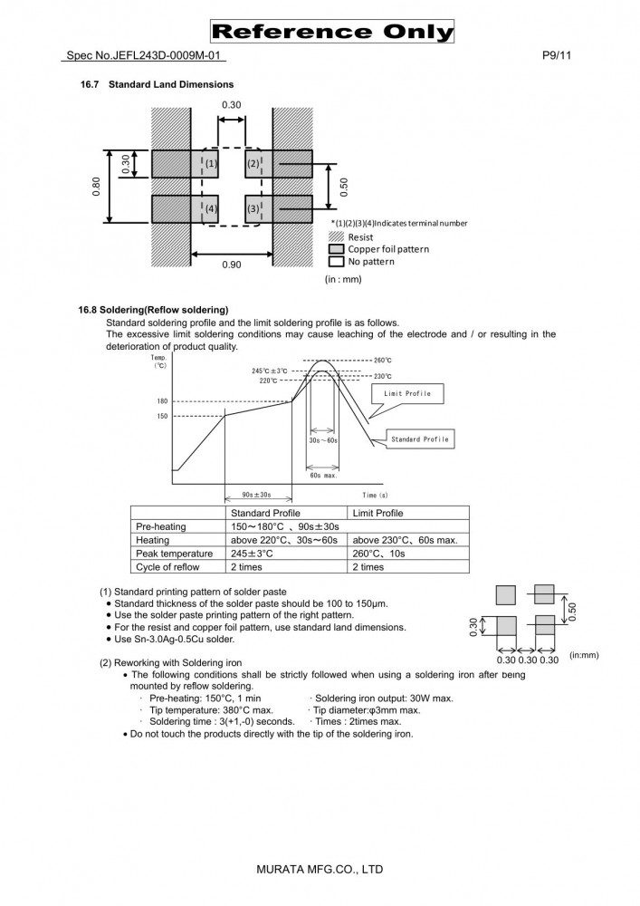 Murata specification page 9