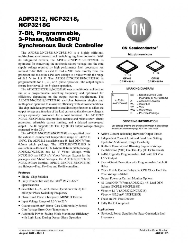 ADP3212 datasheet page 1
