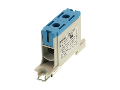 High Current Universal Clamp Terminal Block, Screw Mount, 380.0A / 600V,  Grey Housing and Cover, 1 Circuit