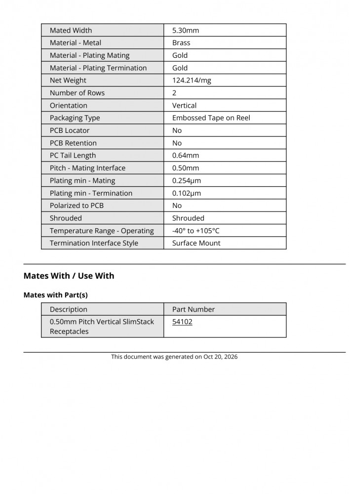 Technical document page image 3 for Molex 538850708
