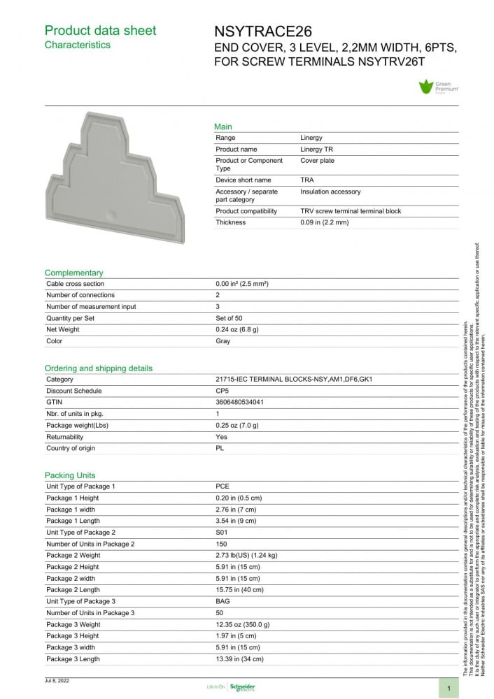 NSYTRACE26 technical document page 1
