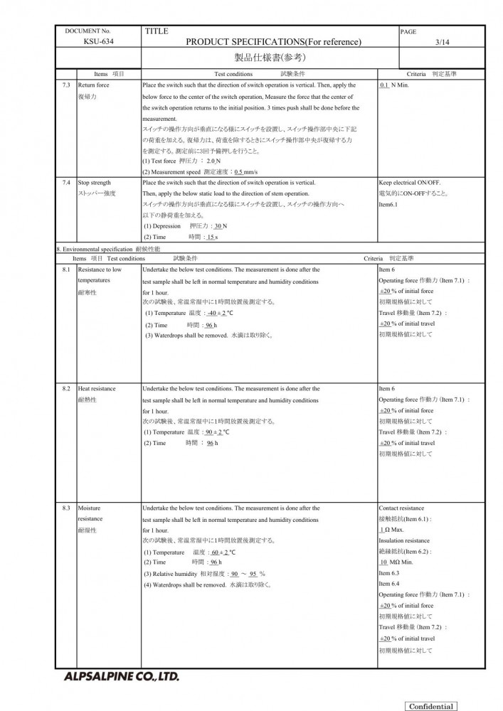 SKSUBDE010 specification page 3