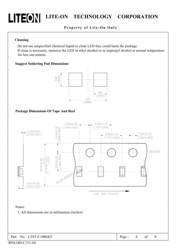 LTST-C190EKT datasheet page 6