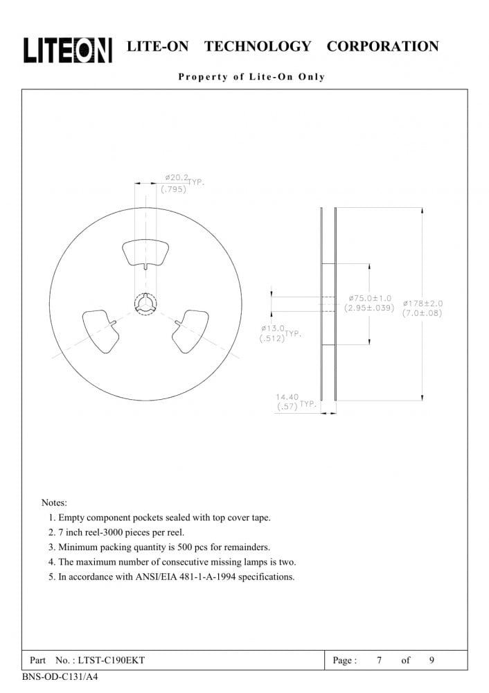 LTST-C190EKT datasheet page 7