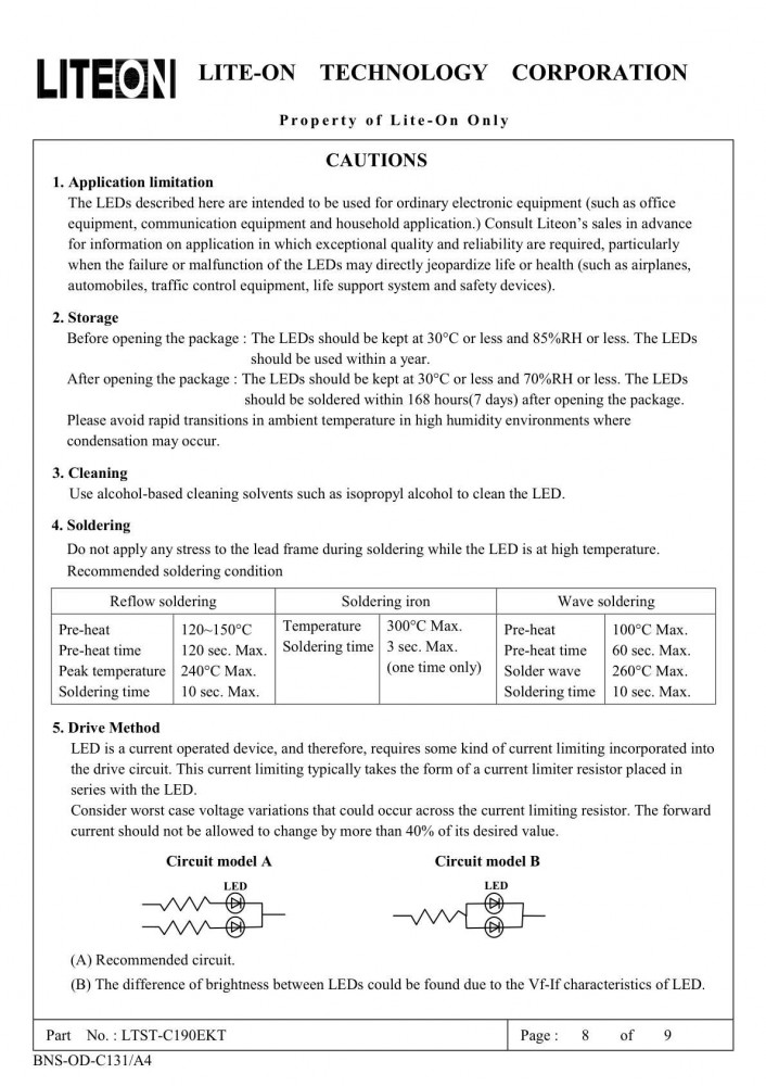 LTST-C190EKT datasheet page 8