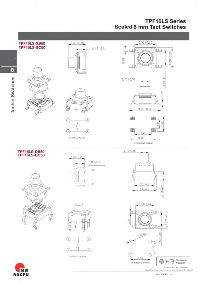 TPF16LS-SC50 technical document page 2