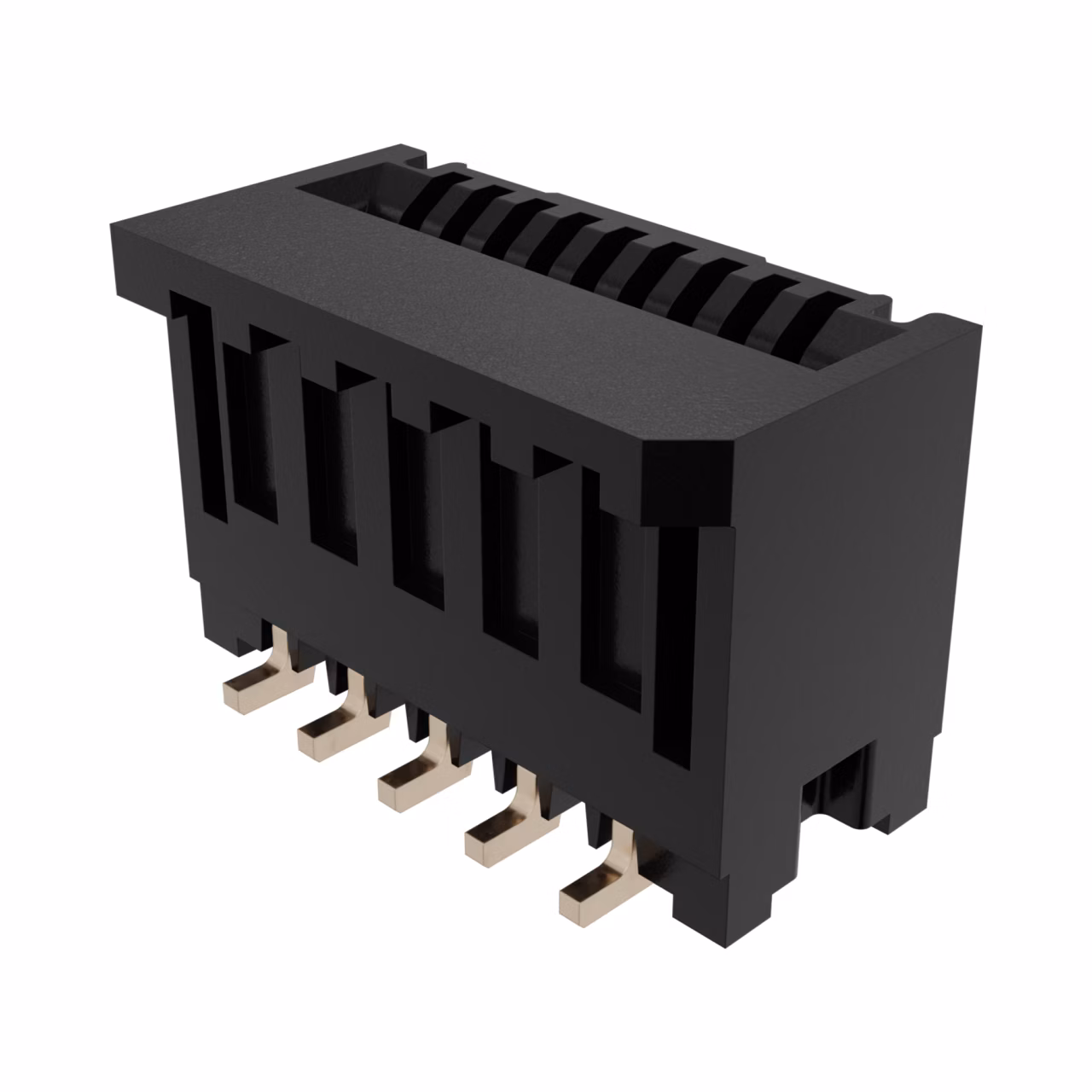 Easy-On FFC/FPC Connector, 0.50mm Pitch, Surface Mount, Vertical, Non-ZIF, Reverse Footprint, Tin Bismuth Plating, Long Terminal Type, Black, 9 Circuits for sale
