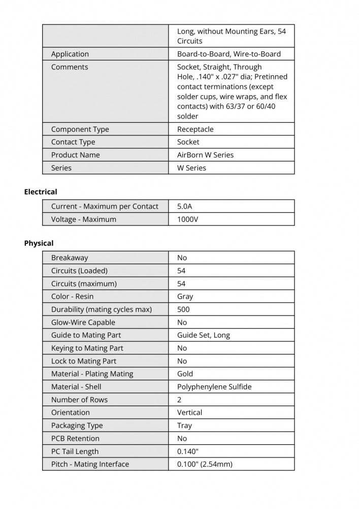 WTAX54SAD9SYL-D01 technical document preview, page 2