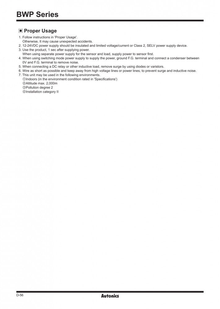 Autonics BWP20-20 technical document page 6
