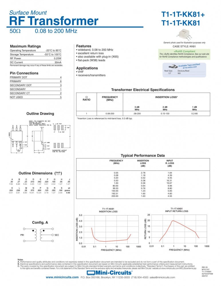 T1-1T-KK81+ technical document page