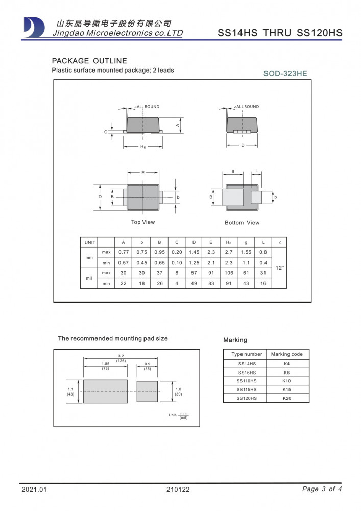 SS14HS datasheet page 3
