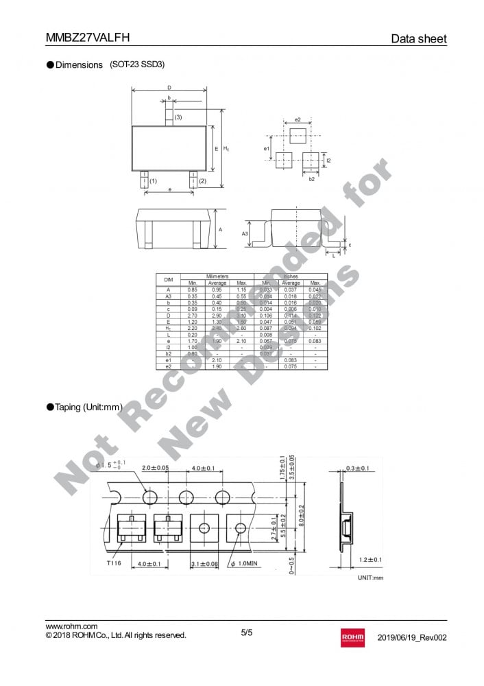ROHM MMBZ27VALFHT116 datasheet page 5