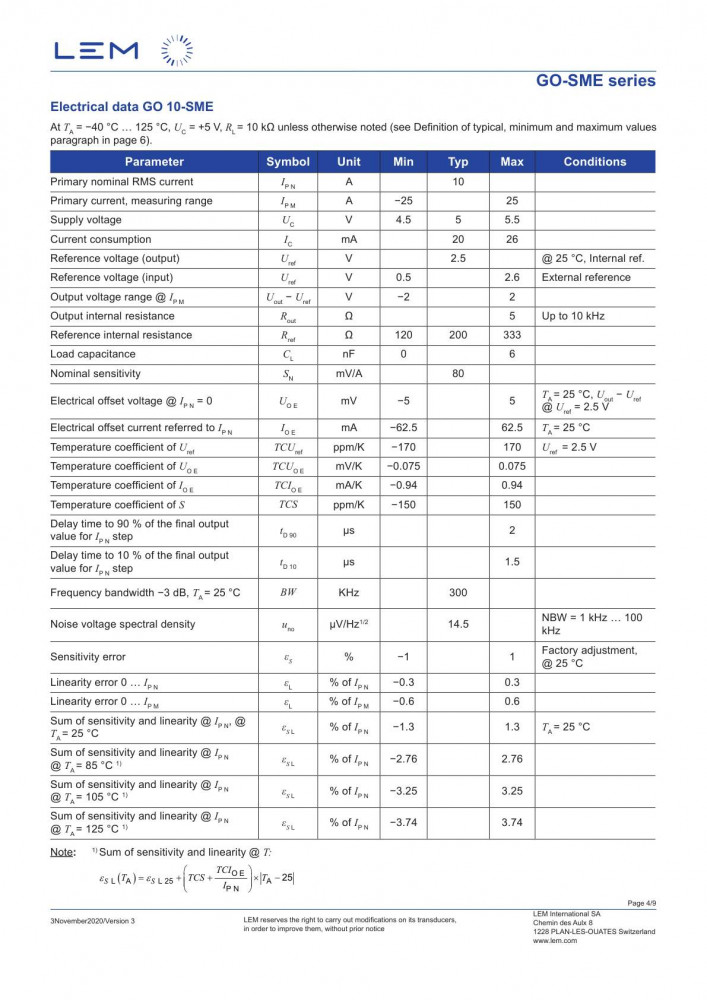 GO 20-SME datasheet page 4