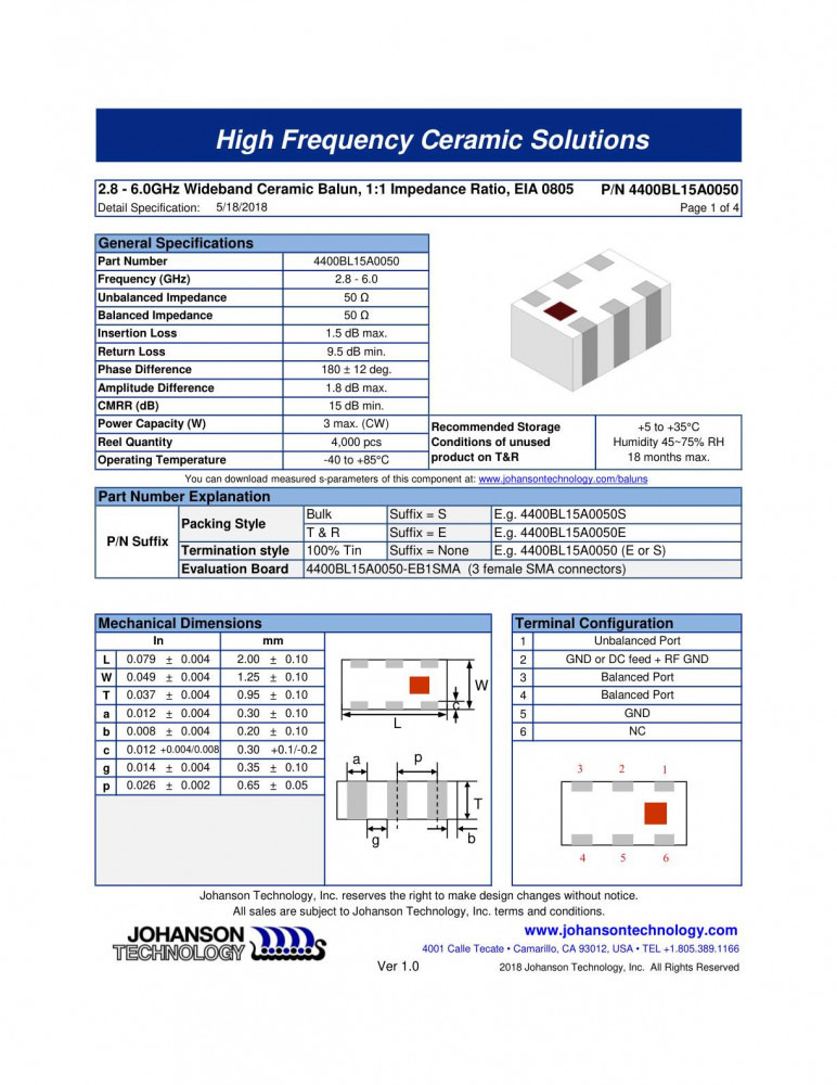 4400BL15A0050E datasheet page 1