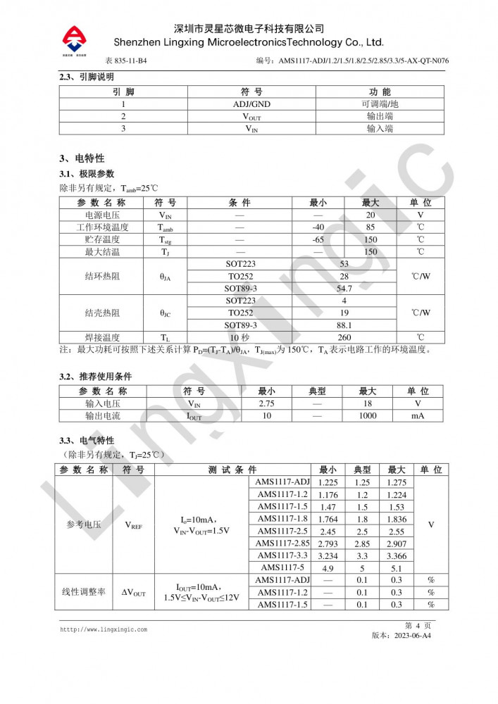 AMS1117-1.8V LX datasheet page 6