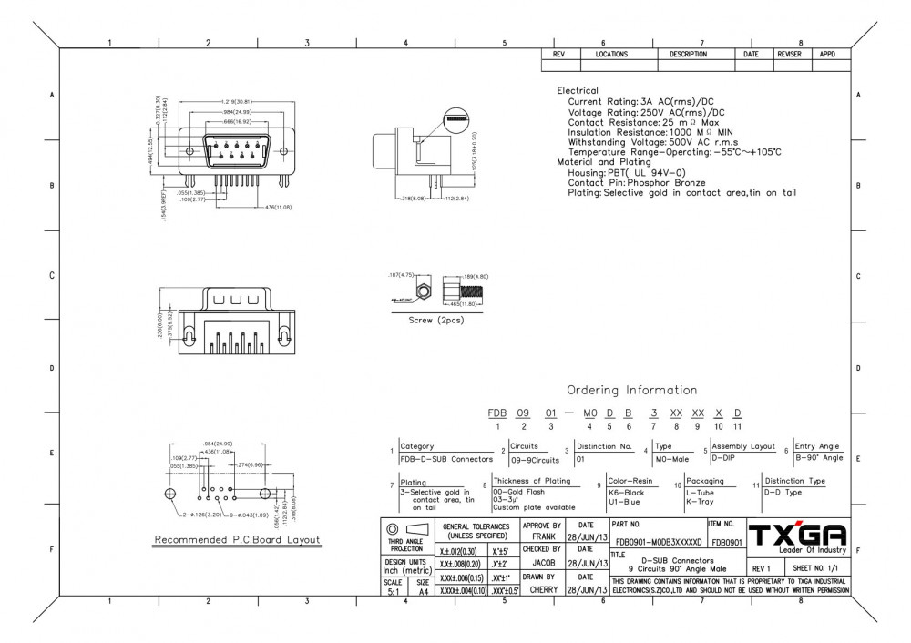 TXGA FDB0901 drawing page 4