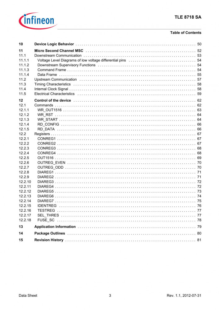 TLE8718SA datasheet page 3