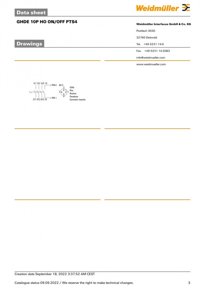 WEIDMULLER 8000005211 technical document page 3