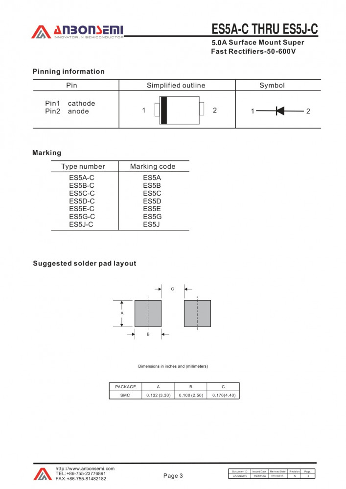 FMS ES5J datasheet page 3