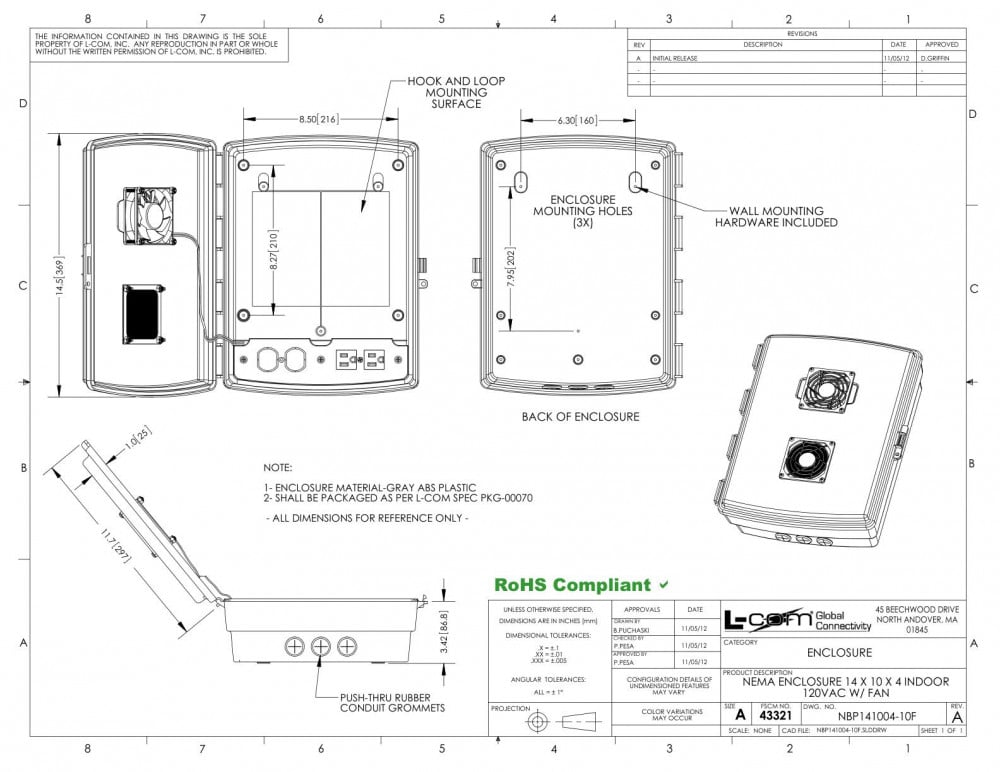 L-com NBP141004-10F technical document page