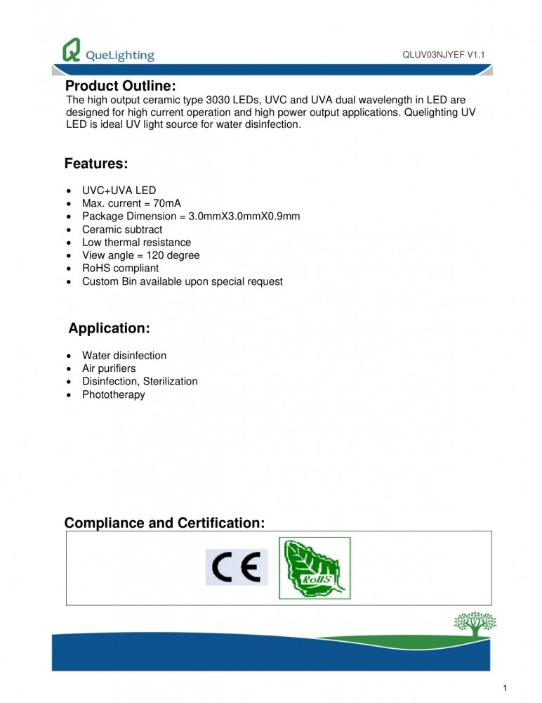 QLUV03NJYEF datasheet page 2