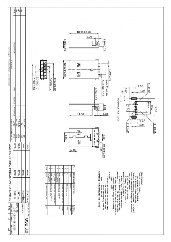 U237-091N-4BLVS20 technical drawing page 1