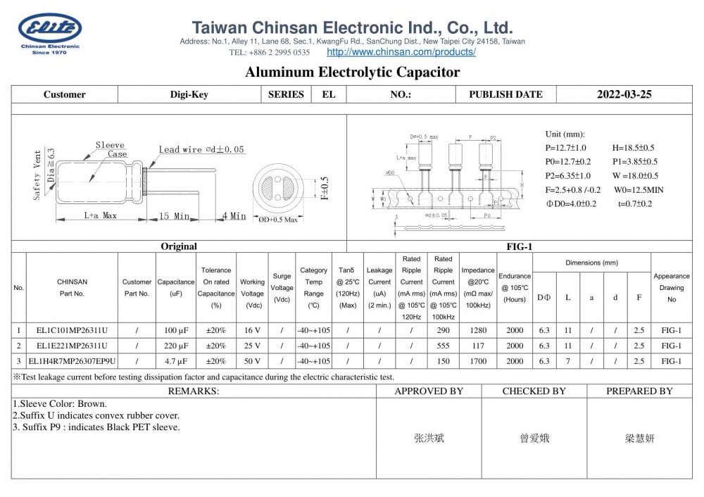 Chinsan EL Series datasheet page 4