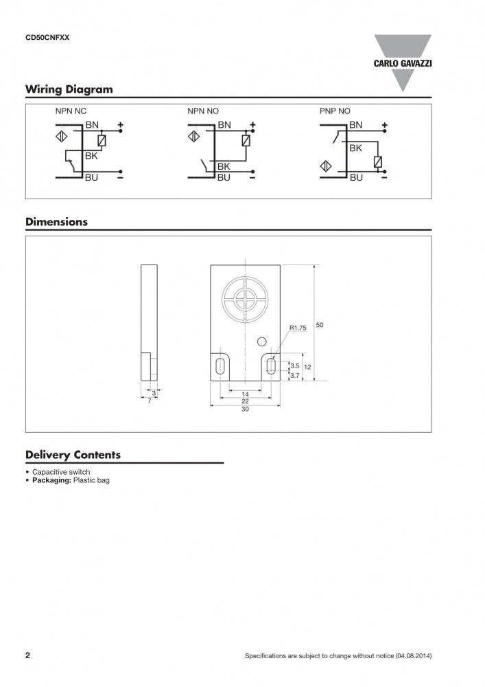 CD50CNF06NO product documentation page 2