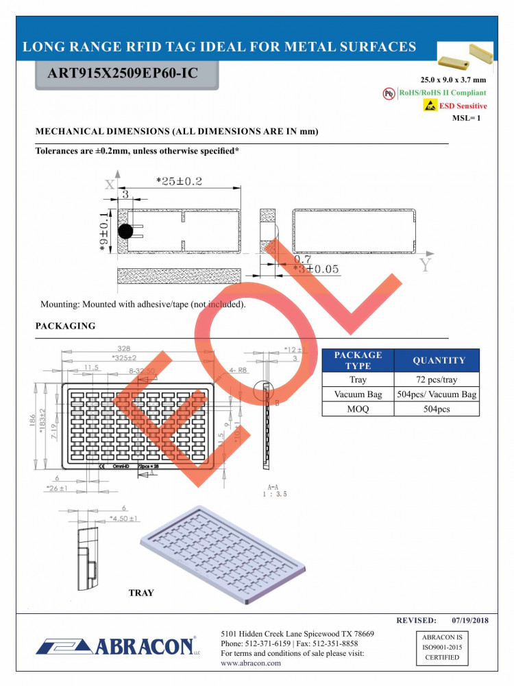 ART915X2509EP60-IC product document, page 2