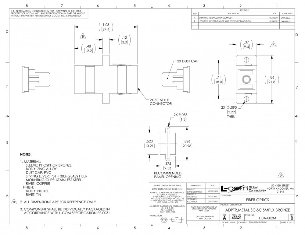 L-com FOA-002M product document preview