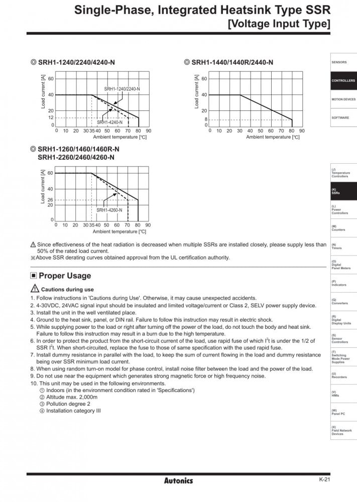 Autonics SRH1 series datasheet page 7