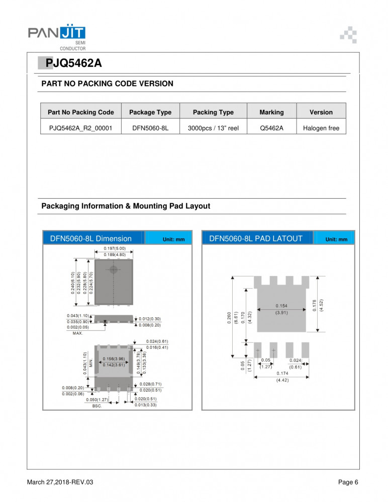 PJQ5462A datasheet page 6