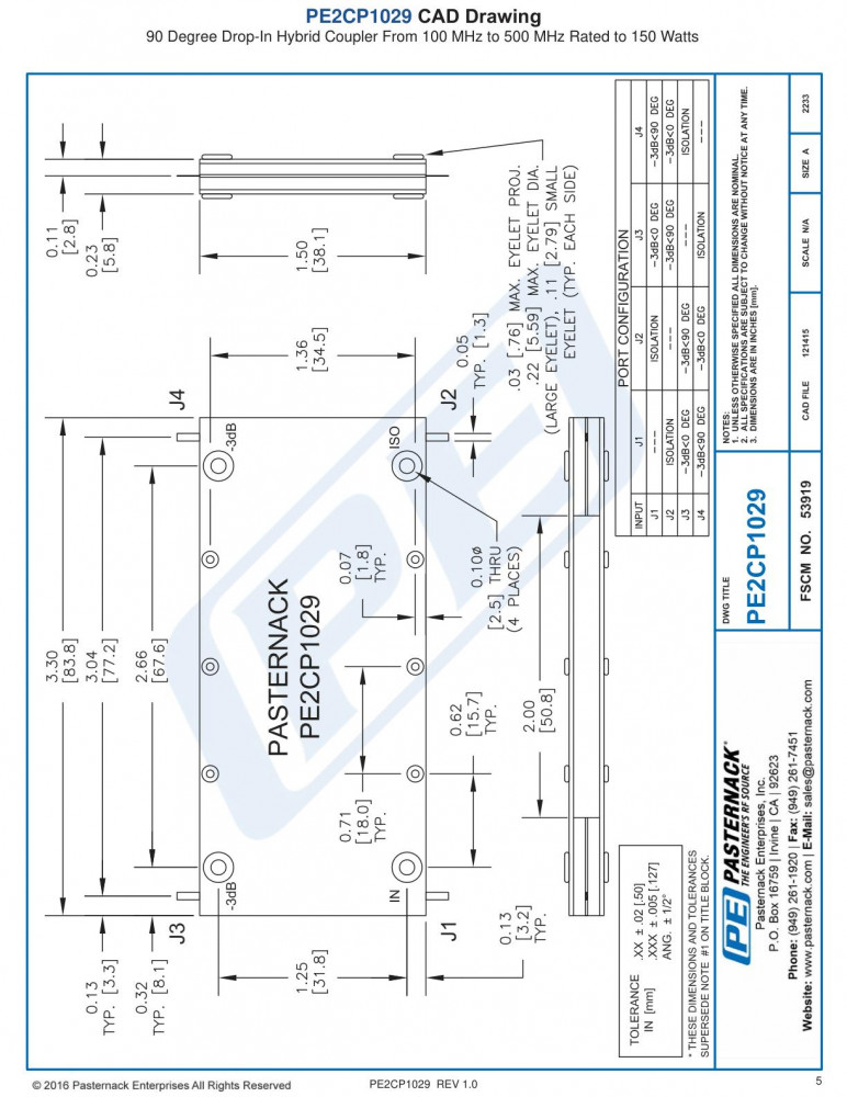 PE2CP1029 datasheet page 5