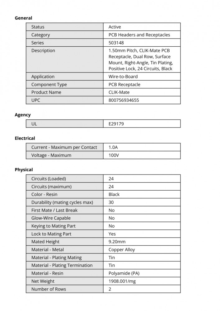 MOLEX 5031482491 product document image 2