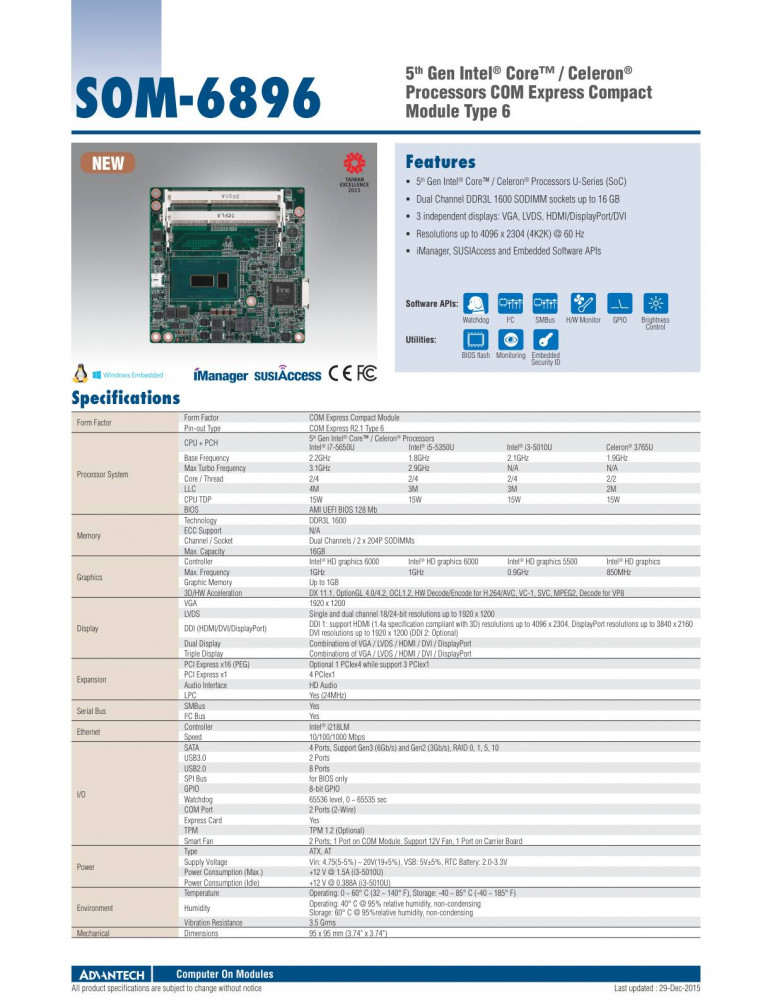 SOM-6896C5-S8A1E technical document page 1