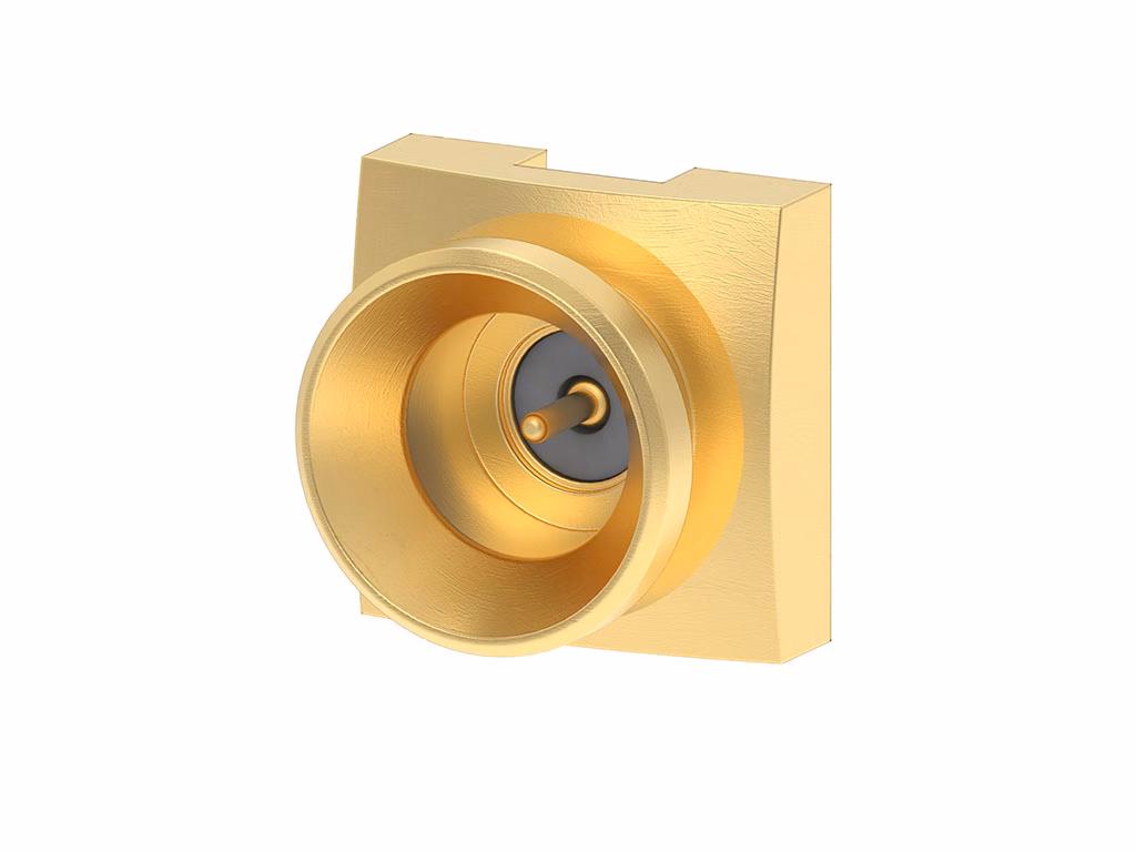 SMP Plug, Straight, Smooth Bore, Catchers Mitt, PCB, Surface Mount, Tray, 50 Ohms