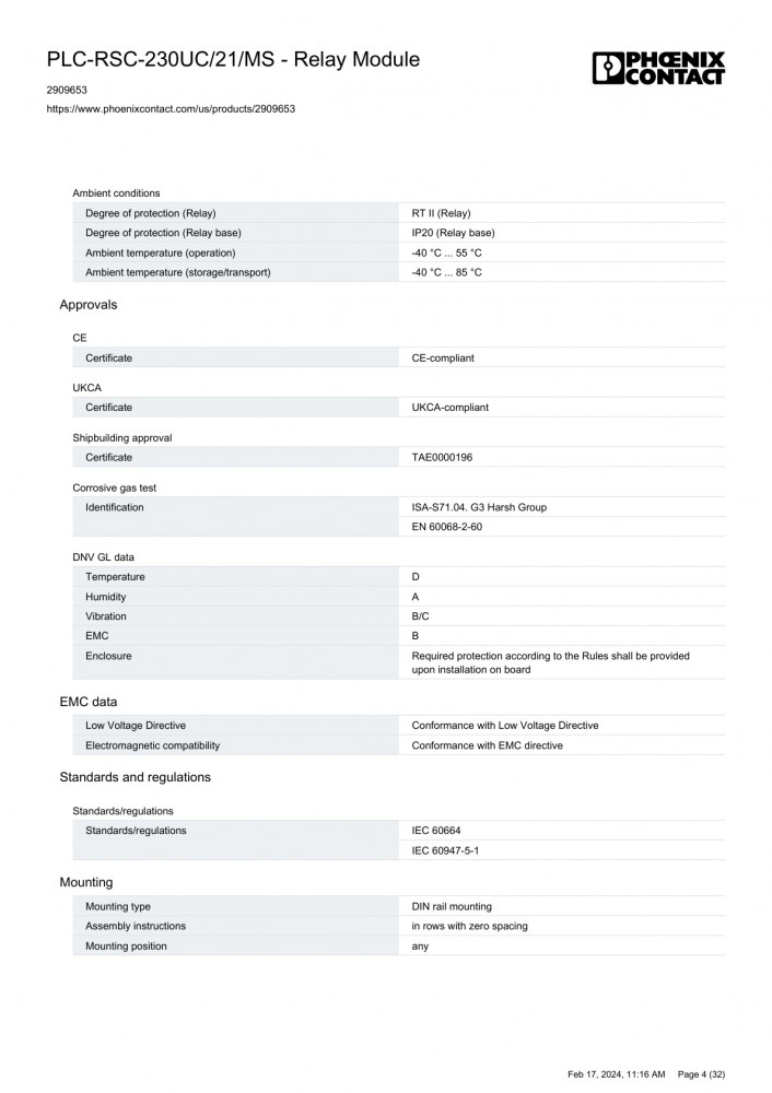 Phoenix Contact 2909653 document page 4