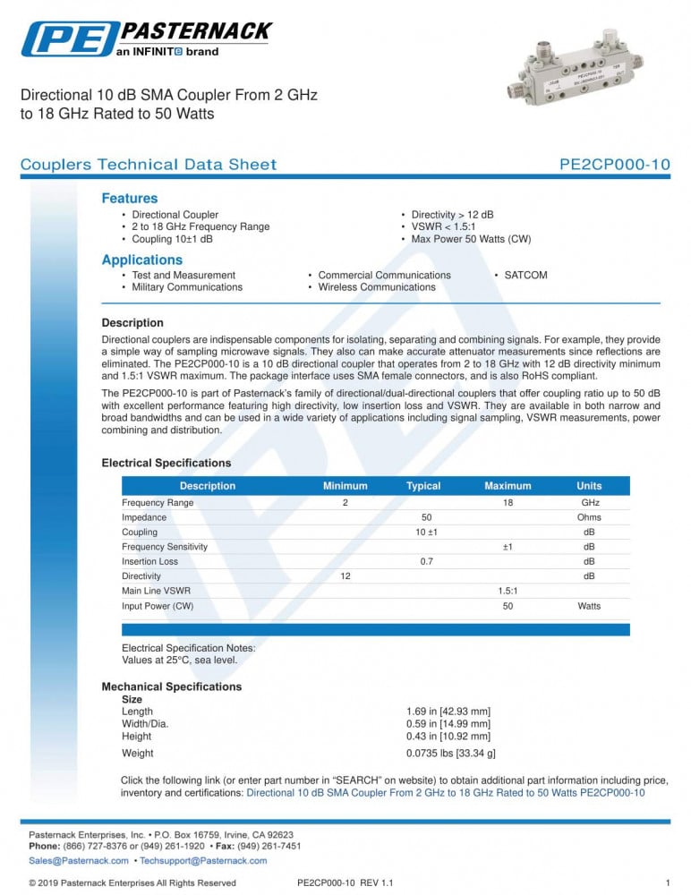 PE2CP000-10 technical document page 1