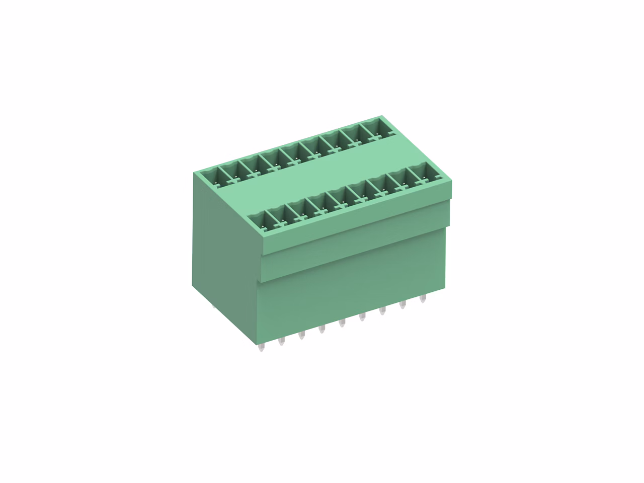 3.81mm Pitch Eurostyle Vertical PCB Header, 2 Rows, 9 Circuits for sale