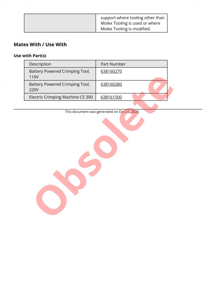 Technical document page 3 for Molex 638160900