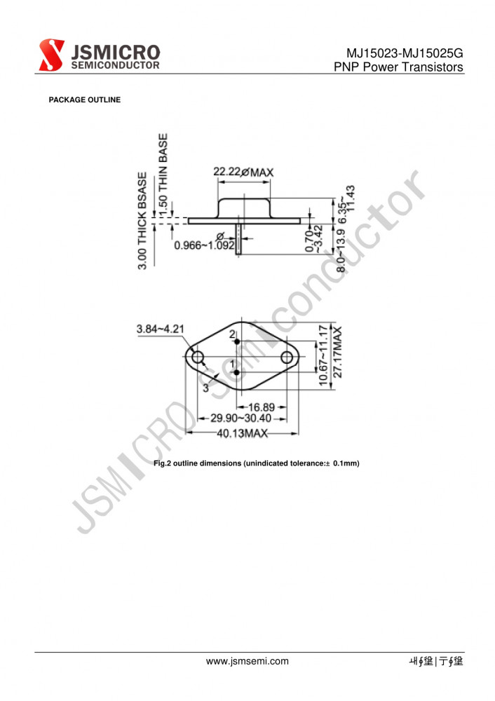 MJ15023G-JSM technical document page 4