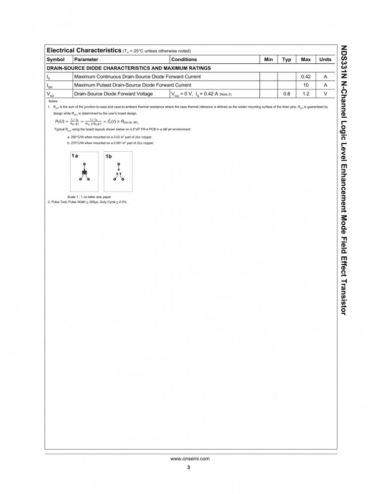 NDS331N datasheet page 3