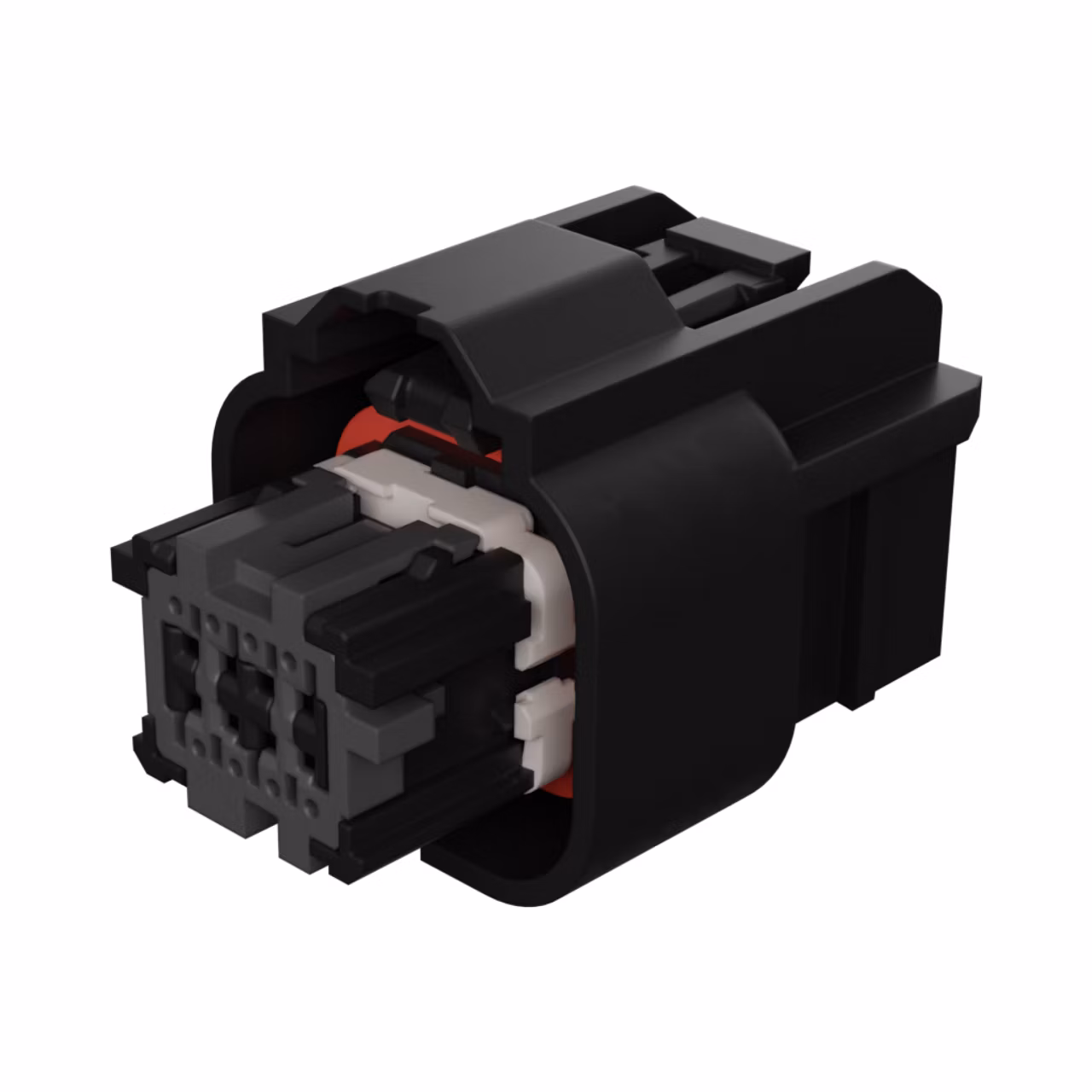 Mini50 Sealed Receptacle Housing, Dual Row, without CPA, 8 Circuits, Polarization Option C, Dark Gray for sale