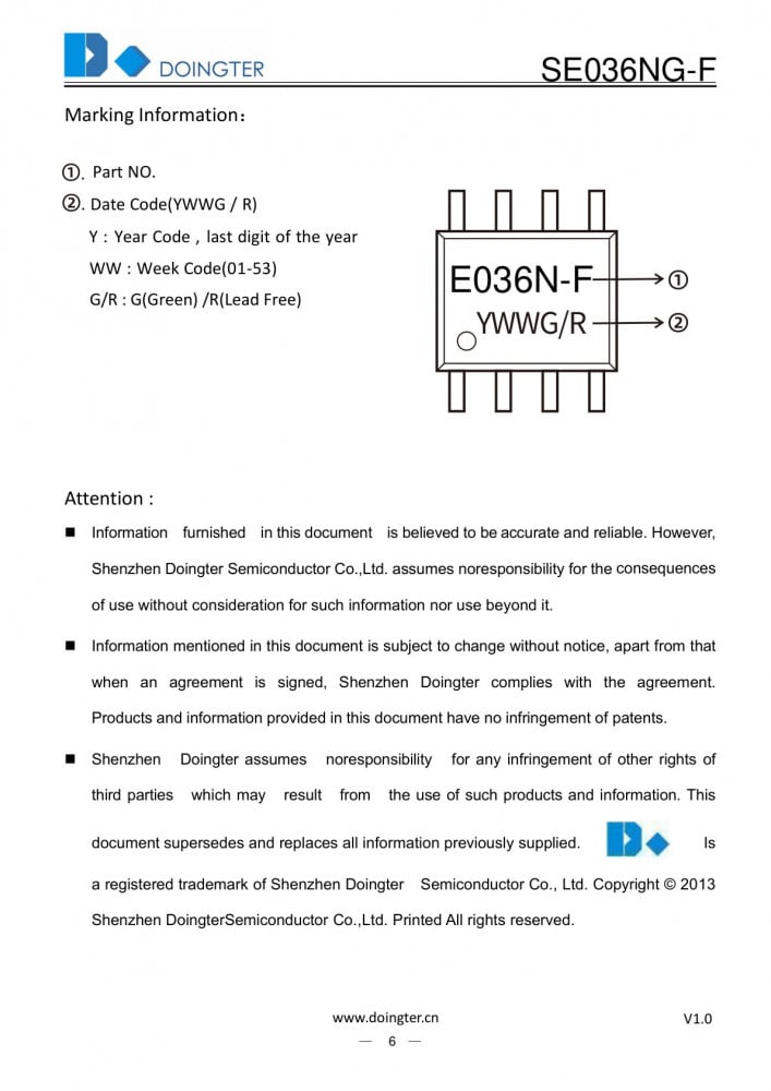 SE036NG-F datasheet page 6