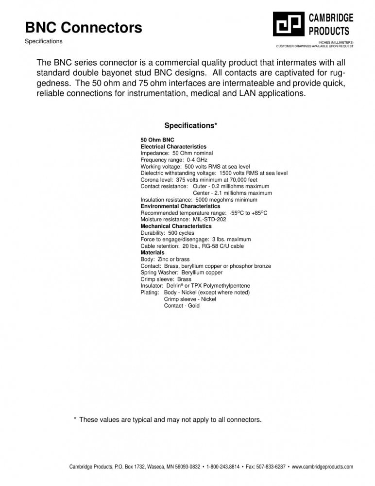 CINCH CP-88-10 technical drawing page 2