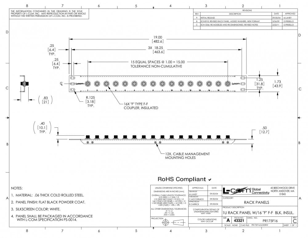 L-com PR175F16 technical document preview