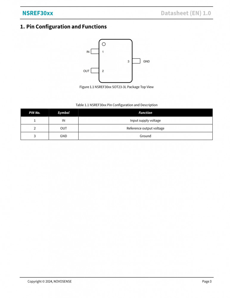 NSREF3012-DSTR datasheet page 3