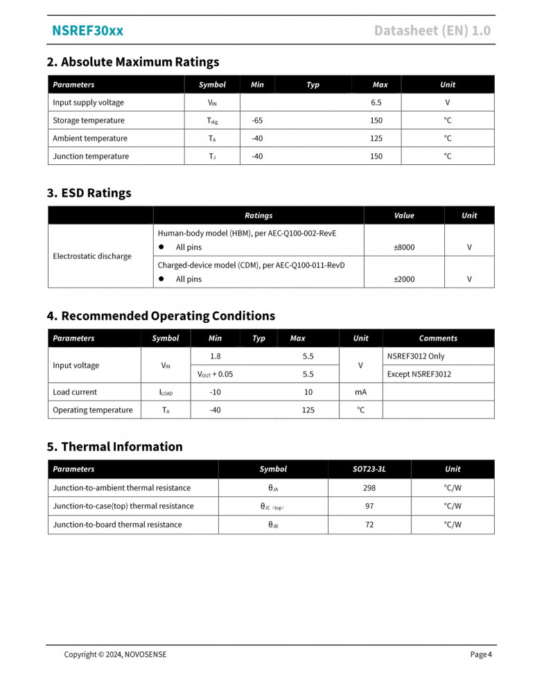 NSREF3012-DSTR datasheet page 4