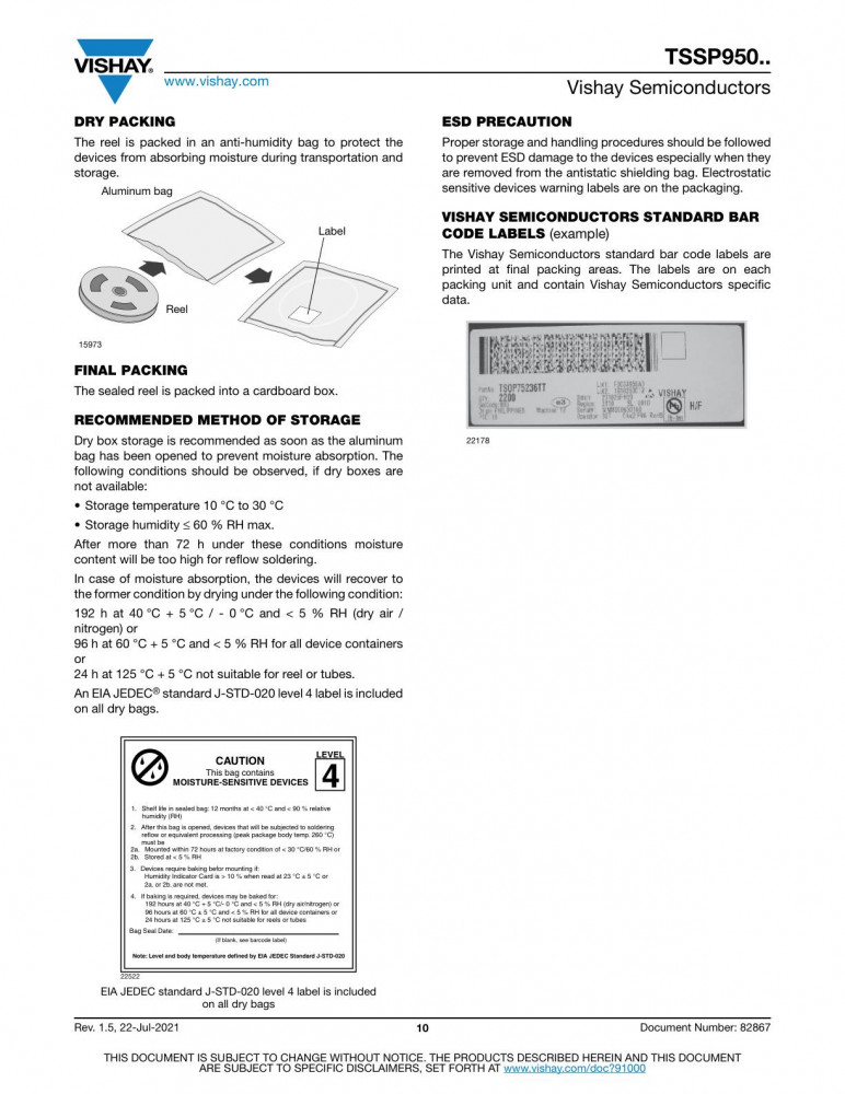 TSSP95056TR datasheet page 10