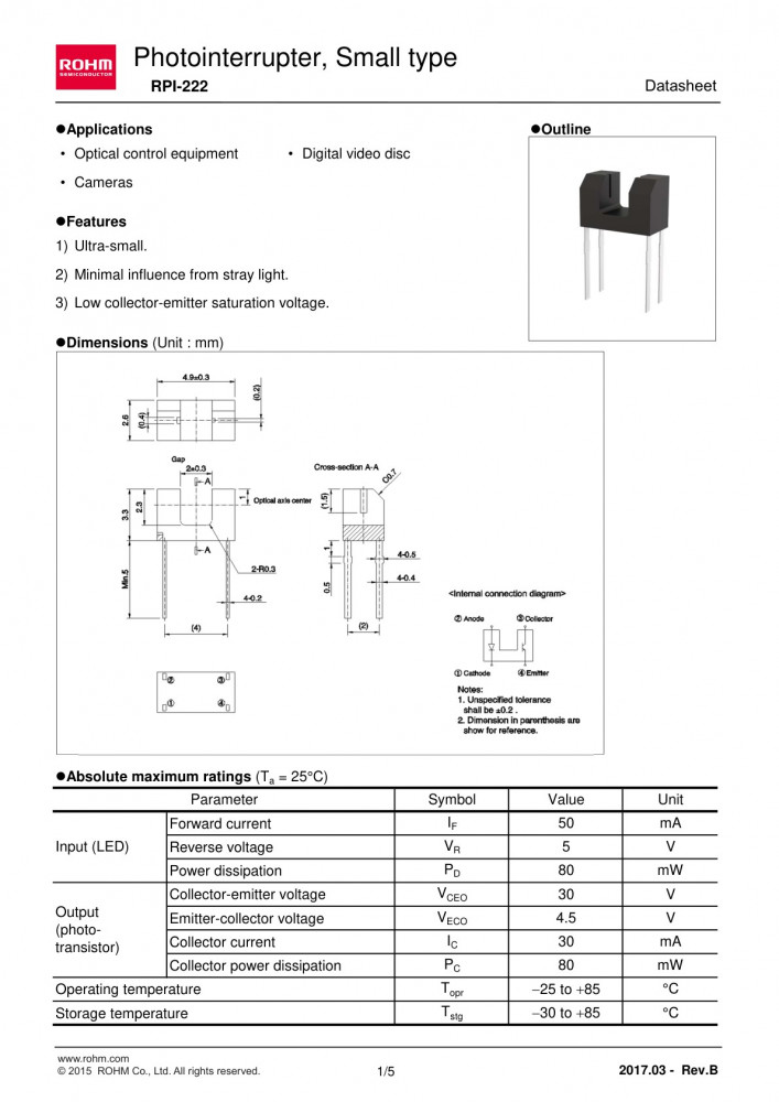 RPI-222N1 datasheet page 1